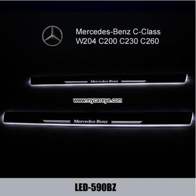 China Mercedes Benz C Class W204 C200 C230 C260 LED Moving Door Sill Scuff Lights 12V for sale
