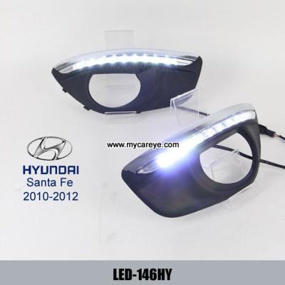 China Hyundai Santa Fe DRL LED Daytime Running Lights 12V Auto Body Light Upgrade for sale