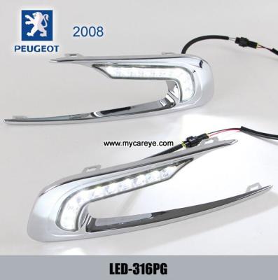 China Peugeot 2008 DRL LED Daytime Running Lights 12V Car Driving Daylight Lamp for sale