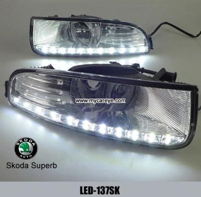 China Skoda Superb DRL LED Daytime Running Lights 12V Auto Body Parts Daylight for sale