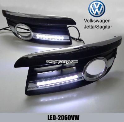 China Volkswagen Jetta Sagitar LED DRL Turn Signal Driving Lights 12V Upgrade for sale