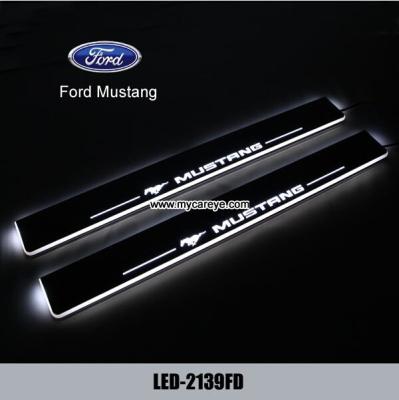 China Ford Mustang LED Door Scuff Plate Light Car Moving Door Floor Lights 12V for sale