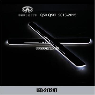 China Infiniti Q50 Q50L LED Door Scuff Plate Lights Car Moving Floor Lights 12V for sale