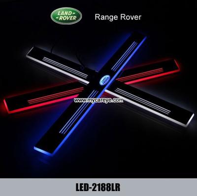 China Range Rover LED Moving Door Sill Light Welcome Pedal 12V Car Accessory for sale
