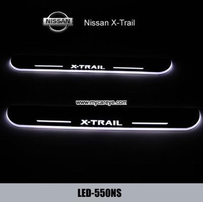 China Nissan X-Trail LED Illuminated Door Scuff Plate Pedal Set 4pcs Stainless Steel for sale