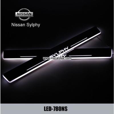 China Nissan Sylphy Custom Car Door Welcome LED Lights Auto Sill Pedal 12V for sale