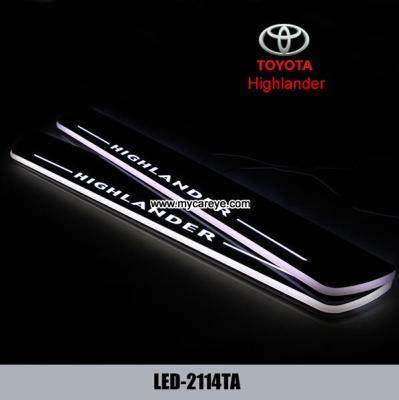 China LED Moving Door Sill Scuff Plate for Toyota Highlander Car Welcome Lights for sale