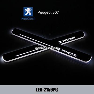 China Peugeot 307 LED Door Sill Plate Side Step Pedal 4pcs Auto Car Accessories for sale