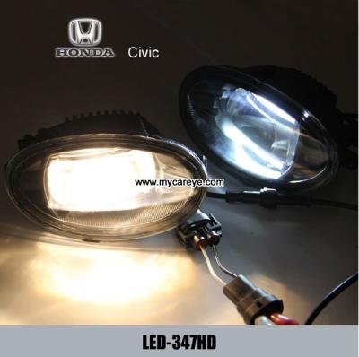 China Honda Civic Front Fog Lamp Assembly LED DRL 12V DC Waterproof IP67 for sale