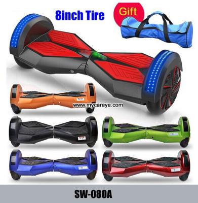 China 8 Inch Smart Balance Wheel 2 Wheel Electric Standing Scooter with Bluetooth LED Speaker for sale