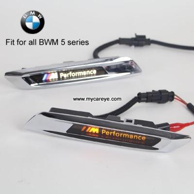 China BMW 5 Series LED Side Marker Turn Signal Light DRL Fender Logo Lamp for sale