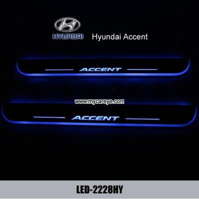China Hyundai Accent LED Door Sill Scuff Plate Pedal Lights 4pcs 12V Car Side Step for sale