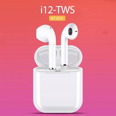 China BT 5.0 Touch Control Mini Wireless Earphone Original Touch i12 TWS Earphone Support Genuine Earbuds for sale