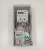China Single Phase Two Wire STS Prepaid Energy Meter With Enclosure, Meter Box Protection for sale