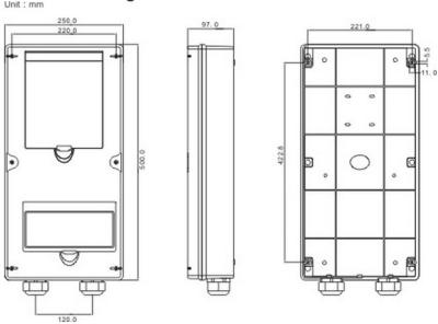 China Single Position Three Phase Electricity Meter Box IP54 With Hinges , Lock And Key for sale