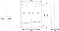 China 2 Positions Surface Mounted Electric Meter Box  With Transparent Pc Door for sale