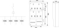 China 1 Phase Outside Electrical Meter Box 4 Positions For Main 20 - 40 A for sale