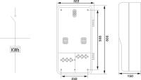 China 1 Position 3 Phase Electric Meter Box With 10% Reinforced Glass Fiber for sale