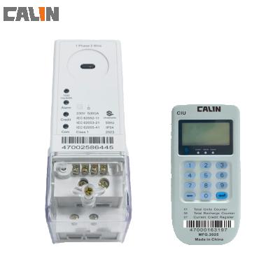 China 20 Digit CE  IEC Prepaid Electricity Meters With Plug In Modem for sale