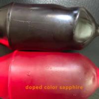 China Colorful Ruby Doped Sapphire Crystal Materials Fe / Ti / Cr for sale