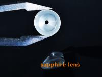China Fan Shaped Polished / Unpolished Sapphire Lens Glasses Al2O3 Single Crystal for sale