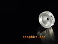 China Fan Shaped Polished / Unpolished Sapphire Lens Glasses Al2O3 Single Crystal for sale