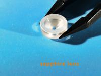 China Fan Shaped Polished / Unpolished Sapphire Lens Glasses Al2O3 Single Crystal for sale