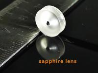 China Fan Shaped Polished / Unpolished Sapphire Lens Glasses Al2O3 Single Crystal for sale
