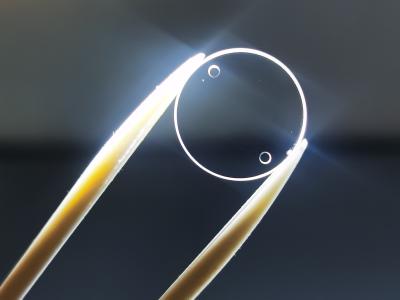 China Round Polished Sapphire Optical Windows Scratch Resistance With Hole for sale
