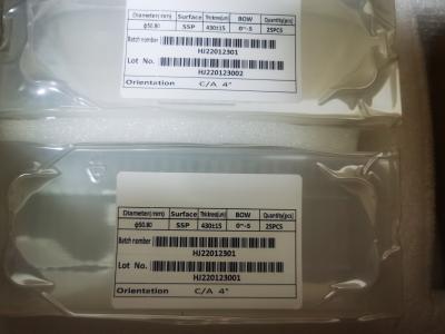 China C Plane to A Plane 4° 2inch 4inch Sapphire Wafer DSP SSP Sapphire Substrate for sale