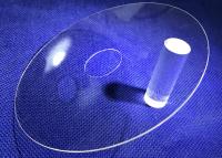China Circular Transparent Sapphire Optical Windows Quartz Customized Sapphire Lens Wafer With Hole for sale
