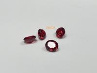 China Red Cut Synthetic Gem Stone Rectangle / Oval Shape Blue Sapphire Corundum Material for sale