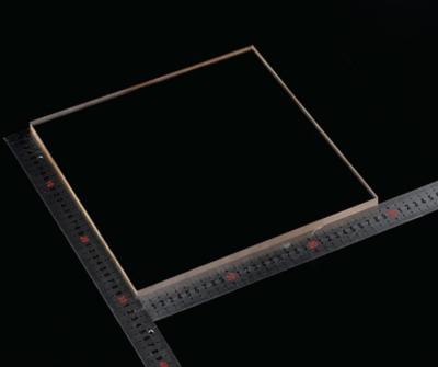 China Sapphire Windows Glass Substrates Al2O3 Crystal Circle Round Fan Square 200x200mm for sale