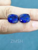 China Blue Sapphire Row Gem Fe Ti Doped Kashmir Oceanic Azure Gem Crystal Jewelry for sale