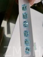 China Sky Blue Aritificial Sapphire Row Crystal Gem Light Blue For Decoration Jewelry for sale