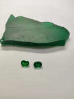China Sapphire Gemstone Raw Material Lab Made Olive Green Soft Mint Green Emerald Green For Jewelry for sale