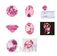 China Pink Sapphire Gemstone Sythetic Sakura Pink Raw Material For Jewelry Making Mohs Hardness Of 9 for sale