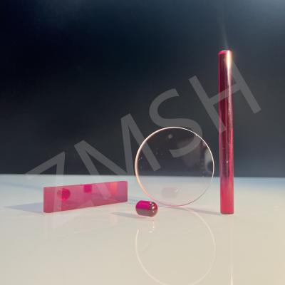 China Cr Al₂O₃ Ruby Rod Sapphire Laser Single Crystal Optical Rod Customized Size Safety Package for sale