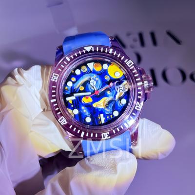 China Lab-Grown Gray-Violet Sapphire Watch Case Customize Luxury Scratch Resistant for sale