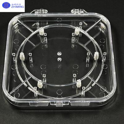 China Adjustable Wafer Box Transparent PC Wafer Carrier for Semiconductor Protection for sale
