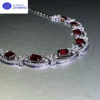China Pigeon Blood Lab Grown Ruby Necklace Luxury Fine Jewelry for sale