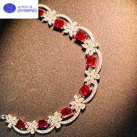 China Pigeon Blood Lab Grown Ruby Necklace Luxury Fine Jewelry for sale
