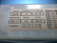 China 2 Inch Sapphire Substrate Wafer A R-Axis For GaN Epitaxial Growth Customized for sale