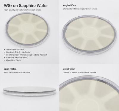 China WS₂ on Sapphire Wafer 2D Semiconductor Tungsten Disulfide Film on Sapphire Substrate for sale