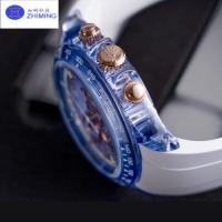 China Moissanite Watch Case Transparent Silicon Carbide (SiC) Luxury Timepieces for sale