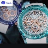 China Moissanite Watch Case Transparent Silicon Carbide (SiC) Luxury Timepieces for sale