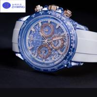 China Moissanite Watch Case Transparent Silicon Carbide (SiC) Luxury Timepieces for sale