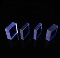 China 10x10mmt Red Green Blue Sapphire Block , Doped Artificial Sapphire Crystal Block for sale