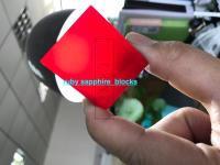China High Frequency Sapphire Single Crystal Titanium Doped Red Density 3.98 G/Cm3 for sale
