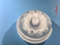 China Transparent Sapphire Glass Liquid Valve Screw Thread Hole Customized Shape for sale